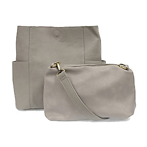 Joy Susan Women's Kayleigh Side Pocket Bucket Bag - Classic Grey