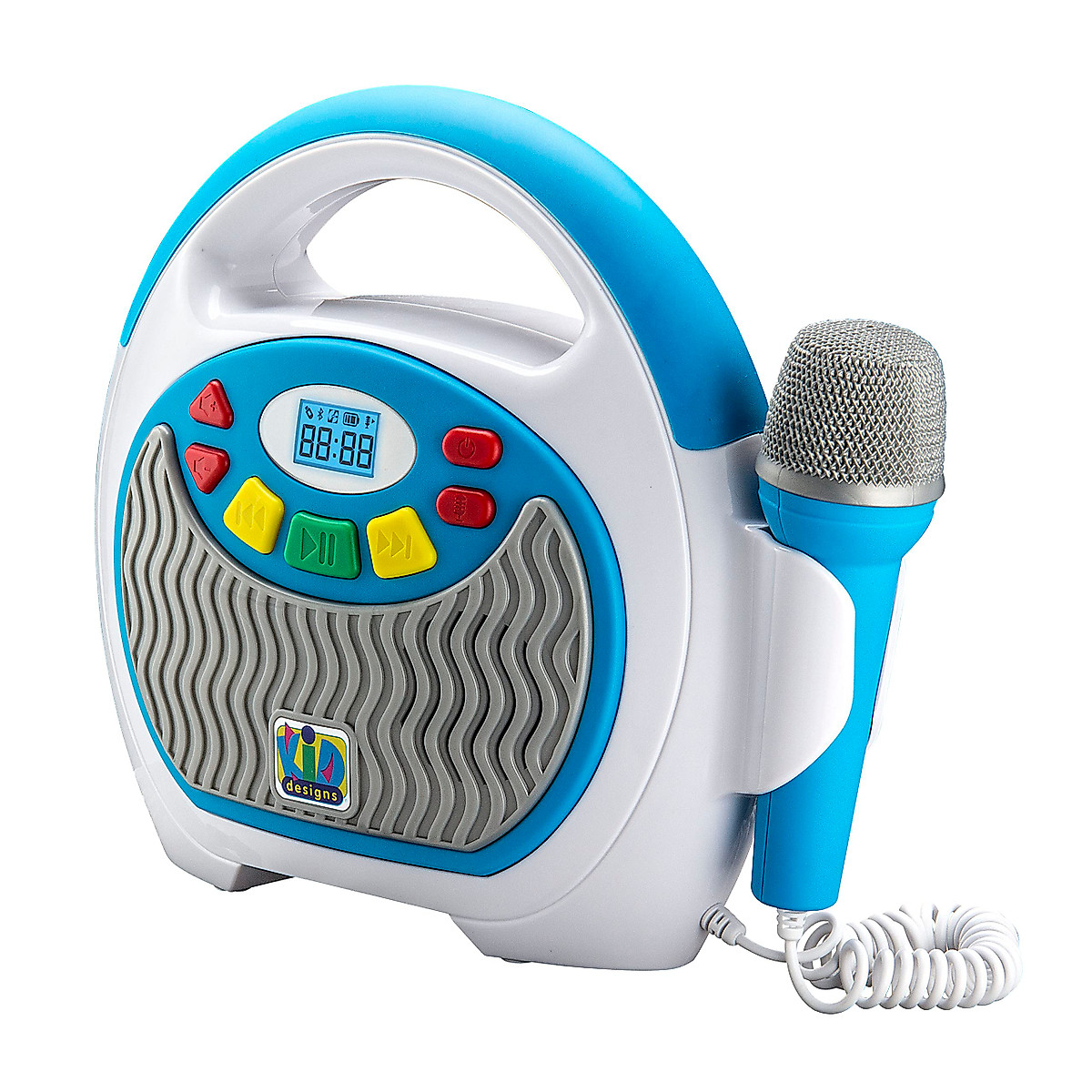 eKids KIDdesigns Mother Goose Club Bluetooth Sing Along Portable MP3 Player Real Mic 24 Songs
