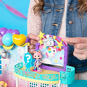Party Popteenies - Poptastic Party Playset with Confetti, Exclusive Collectible Mini Doll and Accessories, for Ages 4 and Up, Standard