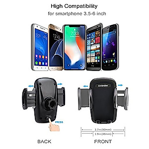 Car Windshield Phone Holder Mount, EXSHOW Universal Car Window Cell Phone Truck Mount with Gooseneck Long Arm Super Suction Cup for iPhone 12 11 Xr Xs Max X 8 Plus 7 6S, Samsung and All 3.5-6.5" Phone