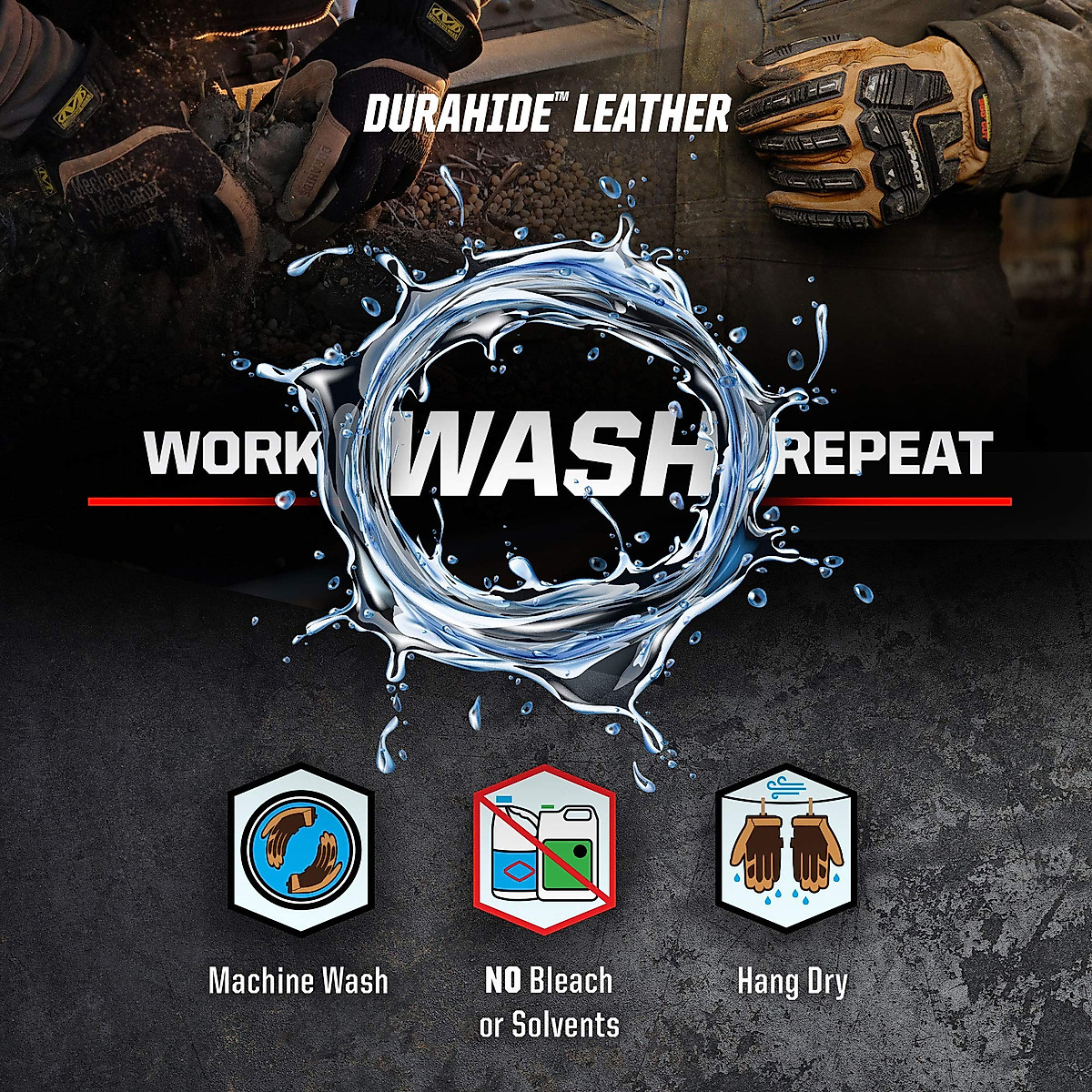 Mechanix Wear: The Original Durahide Leather Work Gloves with Secure Fit, Utility Gloves for Multi-purpose Use, Abrasion Resistant, Added Durability, Safety Gloves for Work (Brown, Large)