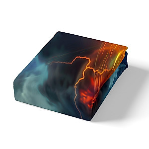 Erosebridal Race Car Duvet Cover Twin,Golden Flame Racing Car Bedding Set for Kids Boys Girls,Sports Car Lightning Comforter Cover Lightweight,Storm Automobile Quilt Cover with 1 Pillow Sham