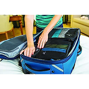 Eagle Creek Pack-It Original Medium Packing Cubes for Suitcases - Durable Travel Organizer Bags for Luggage with Rugged Dual Zippers and Top Grab Handle, Black