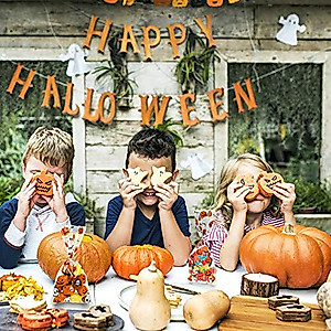 WOVTE Halloween Cellophane Bags, 150 PCS Candy Treat Bags with 150 PCS Twist Ties for Bakery Biscuit Chocolate Snacks Halloween Party Favors Homemade Craft (3 Styles)