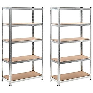 ZQQLVOO Multi-Purpose Tool Holder Storage Shelf Shoe Storage Rack Light Duty Garage Storage Indoor and Outdoor,Shelving Unit for Your Kitchen, Office, Garage, and More,Heavy-Duty Storage Rack 2 pcs