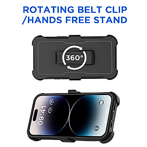 AICase for iPhone 14 Pro Max Case with Glass Screen Protector+Camera Lens,Heavy Duty Drop Protection Full Body Rugged Shockproof Military Protective Tough Durable Cover for iPhone 14 Pro Max 6.7"_15