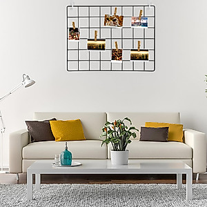 Kichvoe Metal Mesh Waste Basket Iron Square Trash Can Wire Garbage Container Lightweight Waste Paper Bins for Home Office Bedroom Bathroom Kitchen Silver