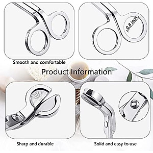 OLAMTAI Candle Wick Trimmer, Candle Wick Cutter Stainless Steel, Candle Wick Clipper Scissor Candle Tool for You to Safely Remove The Cut Wick, controllable The Candle Flame and Cleaner Burn - Silver