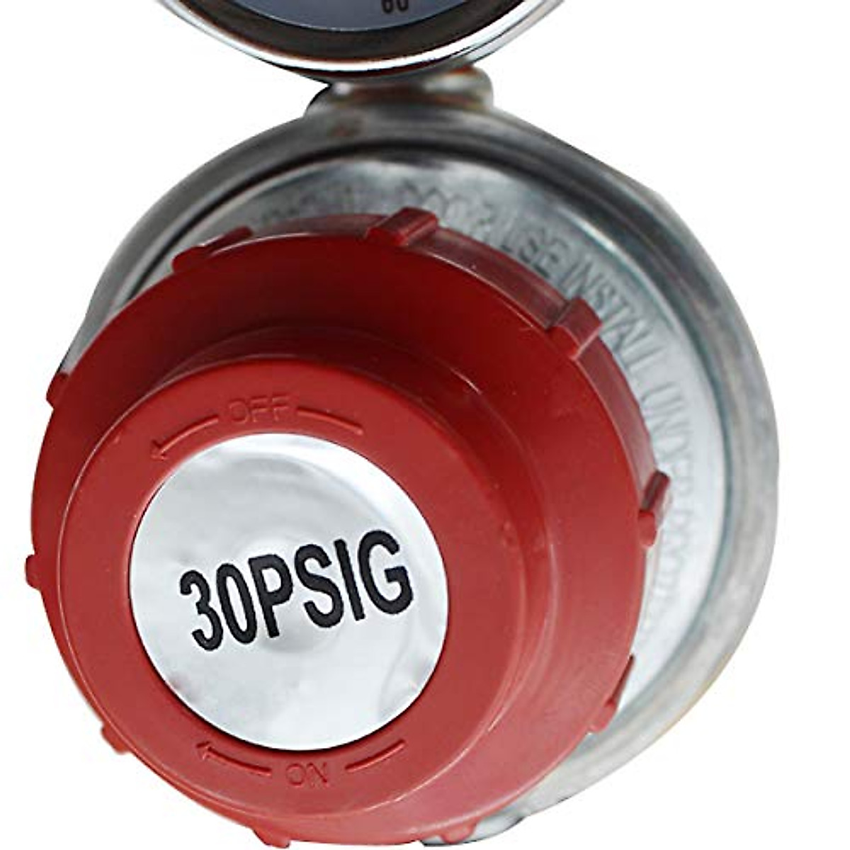 MENSI Gas Fire Pit Heater High Pressure 0-30PSI Adjustable Propane Regulator with Hose 4 Foot