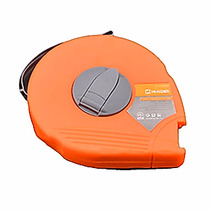 Edward Tools Long Measuring Tape with Retractable Closed Reel - Flexible Fiberglass Roll - SAE/METRIC - For Outdoor, Construction, Sports, Golf, DIY - Strong Belt Clip - Metal Hook End (60 Foot)