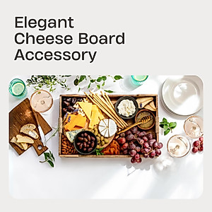 Olive Wood Honey Dipper Stick | 100% Mediterranean Olive Wood Stirrer Spoon for Honey Jar Dispenser | Drizzling Utensil for Waffle, Pancakes | Stir Tea, Coffee, Juice (Honey Dipper Plus, 15.5cm)