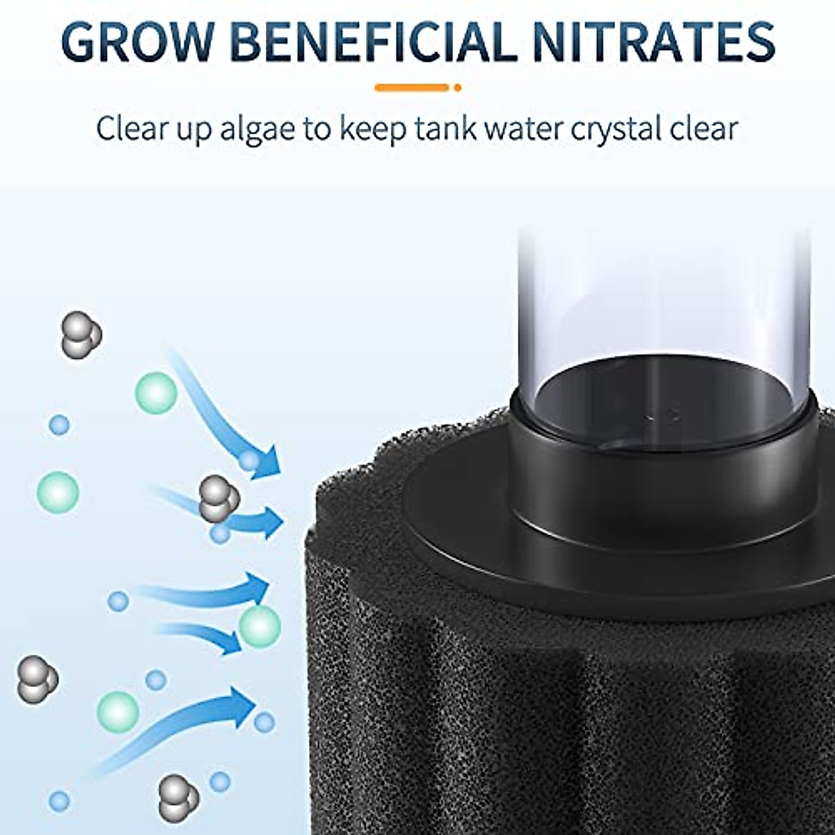 Pawfly Aquarium Nano Bio Sponge Filter Quiet Fry Betta Shrimp Foam Filter Kit with Airline Tubing for Small Fish Tank up to 3 Gallon