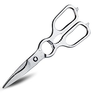 Multifuntional Kitchen Scissors,Heavy Duty Poultry Shears,Meat Scissors Detachable Food Scissors for Vegetables Fruits Seafood Chicken Fish 9Inch,Stainless Steel