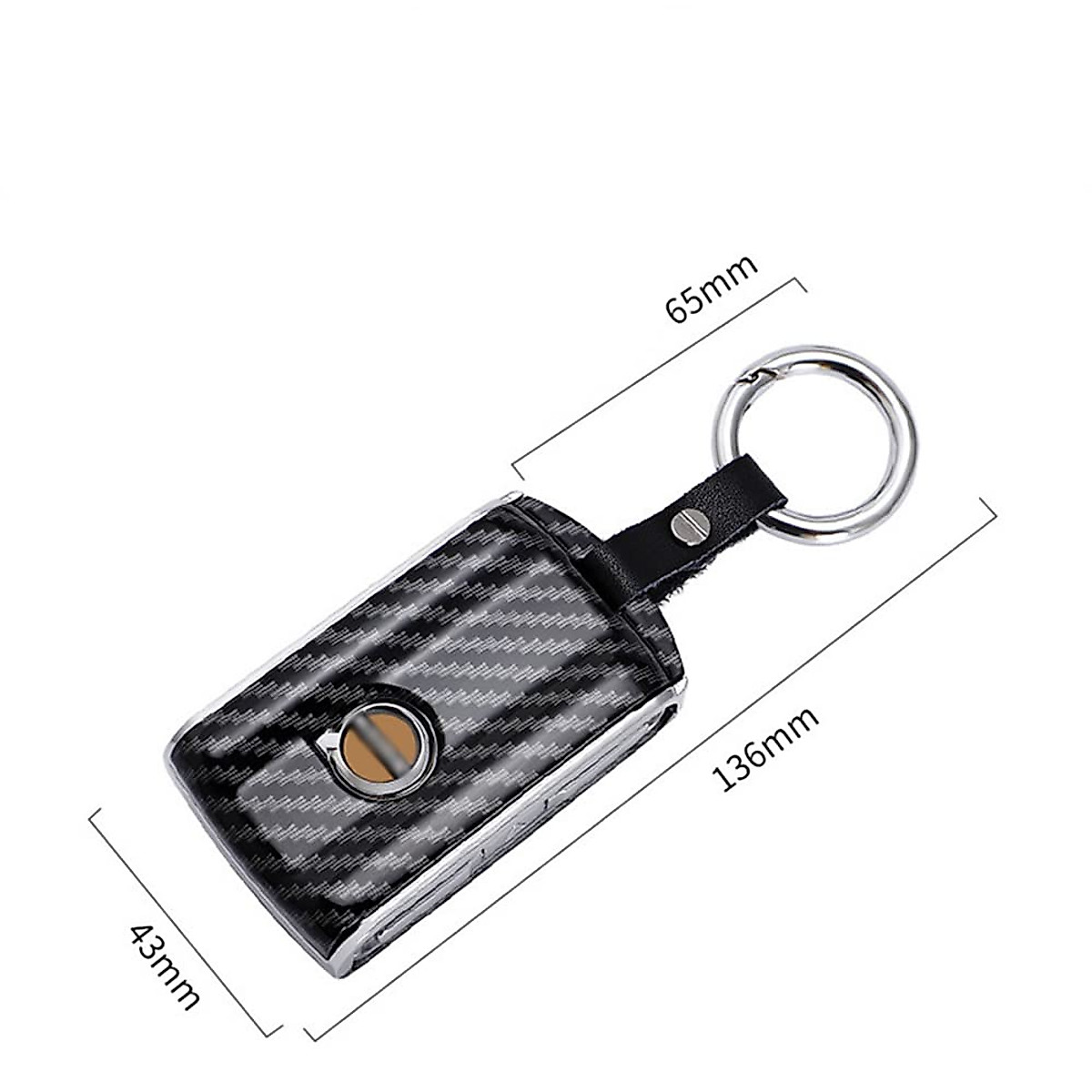 SANRILY 1Pcs for Volvo Key Fob Cover Full Covered ABS Plastic Key Case for Volvo XC40 XC60 S90 XC90 V90 2017 2018 T5 T6 2015 2016 T8 Keyless Keychain Holder White