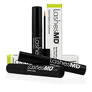 LashesMD Eyelash Growth Serum & Conditioner, 0.135 oz. – Naturally Enhances for Stronger, Thicker Lashes & Brows – Paraben & Cruelty Free – Clinically Formulated with Peptides & Botanicals
