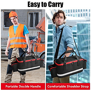 Tesuko Air Compressor Bag Compatible with Milwaukee M18 Inflator 2848-20/2771-20, Air Pump Organizer Case for Milwaukee Inflator, Storage Holder Pouch for 18V 3.0 to 9.0 Ah Battery Black (Only Case)