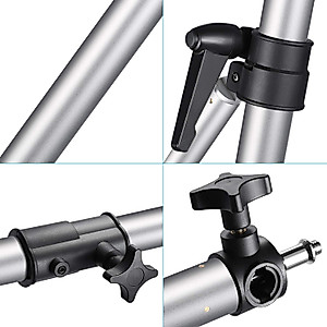 Neewer Wall Mounting Triangle Boom Arm for Photography Strobe Light, Monolight, Softbox, Umbrella, Reflector and Ring Light, Support 180 Degree Rotation, Max Length 4 Feet/125cm (Silver)