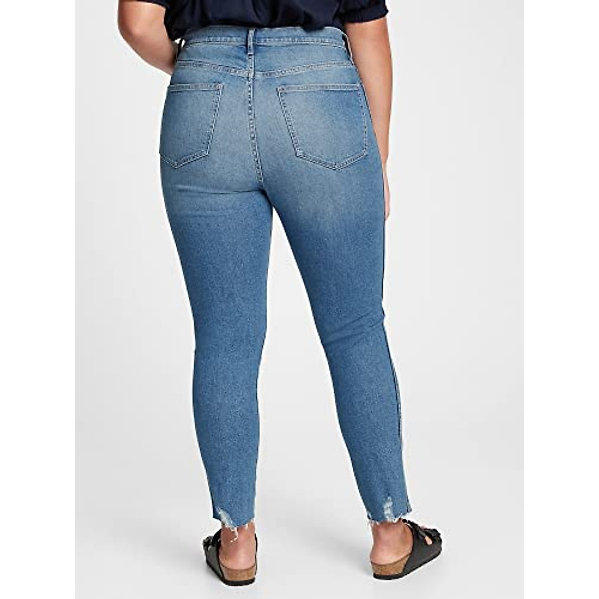 GAP Womens High Rise Vintage Slim Fit Jeans, Medium Rock, 29 Regular US