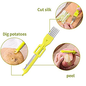 2 Packs Herb Scissors Set - Herb Scissors with 5 Blades and Cover, Herb shears with 3 Blades, Shred Silk Knife, Cool Kitchen Gadgets for Cutting Fresh Garden Herbs. Also Used for Cutting Paper.…