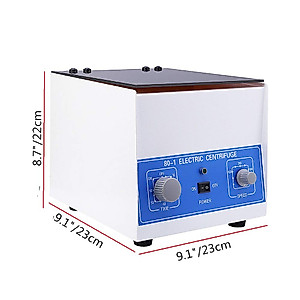 Soiiw Electric Lab Benchtop Centrifuge Machine,Low-Speed 4000rpm Speed Control Centrifuge Machine 6 Tubes x 20ml with Timer 0-60min