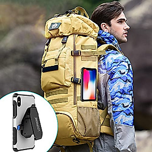 Phone Belt Clip,LOVPHONE Universal Holder with Quick Mount,Easy On/Off for iPhone 14,14 Pro,14 Max,14 Pro Max,13,13 Pro,13 Pro Max,12,12 Pro,12 Pro Max,11,11 Pro,11 Pro Max,X,XS,XR,XS Max,7/8,7/8 Plus