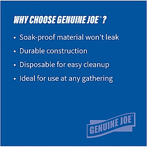 Genuine Joe 10321 Paper Plates, 6 7/8" (pack of 125 plates)