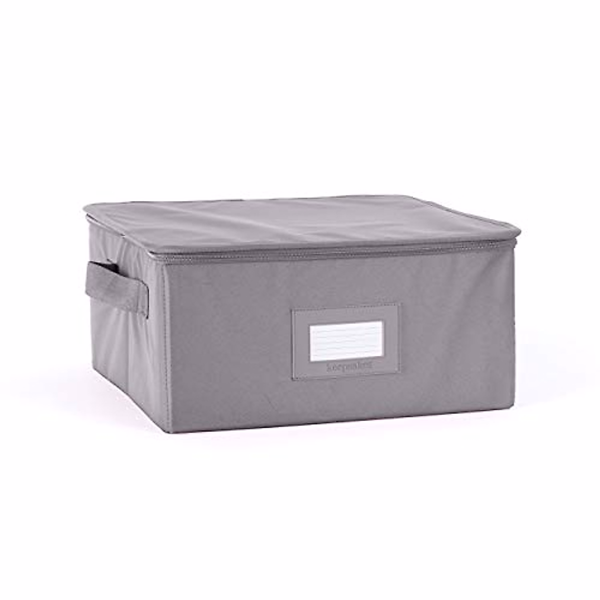 Covermates Keepsakes - Zip-Top Storage Box - Heavy Duty Polyester- Reinforced Handles - Stackable Design - Indoor Storage-Graphite