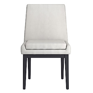 !nspire Contemporary Fabric and Metal Dining Chair, Set of 2 - Beige and Black