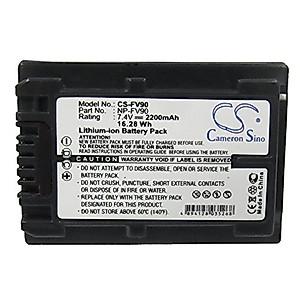 FYIOGXG Cameron Sino Battery for Sony HDR-CX150, HDR-CX150E, HDR-CX150E/B, HDR-CX150R, HDR-CX170, HDR-CX300, HDR-CX300E, HDR-CX350, HDR-CX350V, HDR-CX370, HDR-CX370V 2200mAh