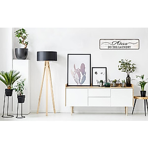 CIVOTIL Laundry Sign, Sarcastic Laundry Decor, Funny Laundry Room Decor, Laundry Signs For Laundry Room Decor, Alexa Do The Laundry, 4"x16"