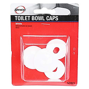 Danco 80821 Snap on Round Toilet Bolt Caps in White, Pack of 2