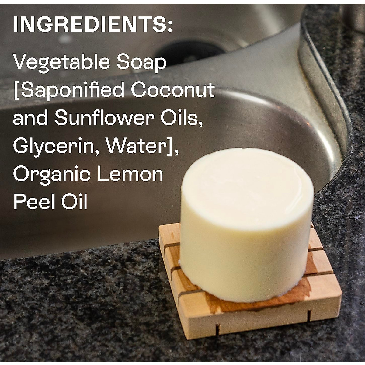 MightyNest Lemon Scented Dish Washing Bar Soap | Dish Soap Bar for the Kitchen | 100% Plastic-Free | Concentrated and Eco-Friendly | One Lemon Bar