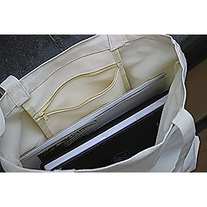 Canvas Tote Bag For Woman,Reusable Fabric Bags Funny Aesthetic Tote Bag With Zipper Cute Cat Flower Tote Bag Reusable Grocery Bags Book Lightweight