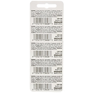 Maxell LR1130 10 Alkaline Batteries