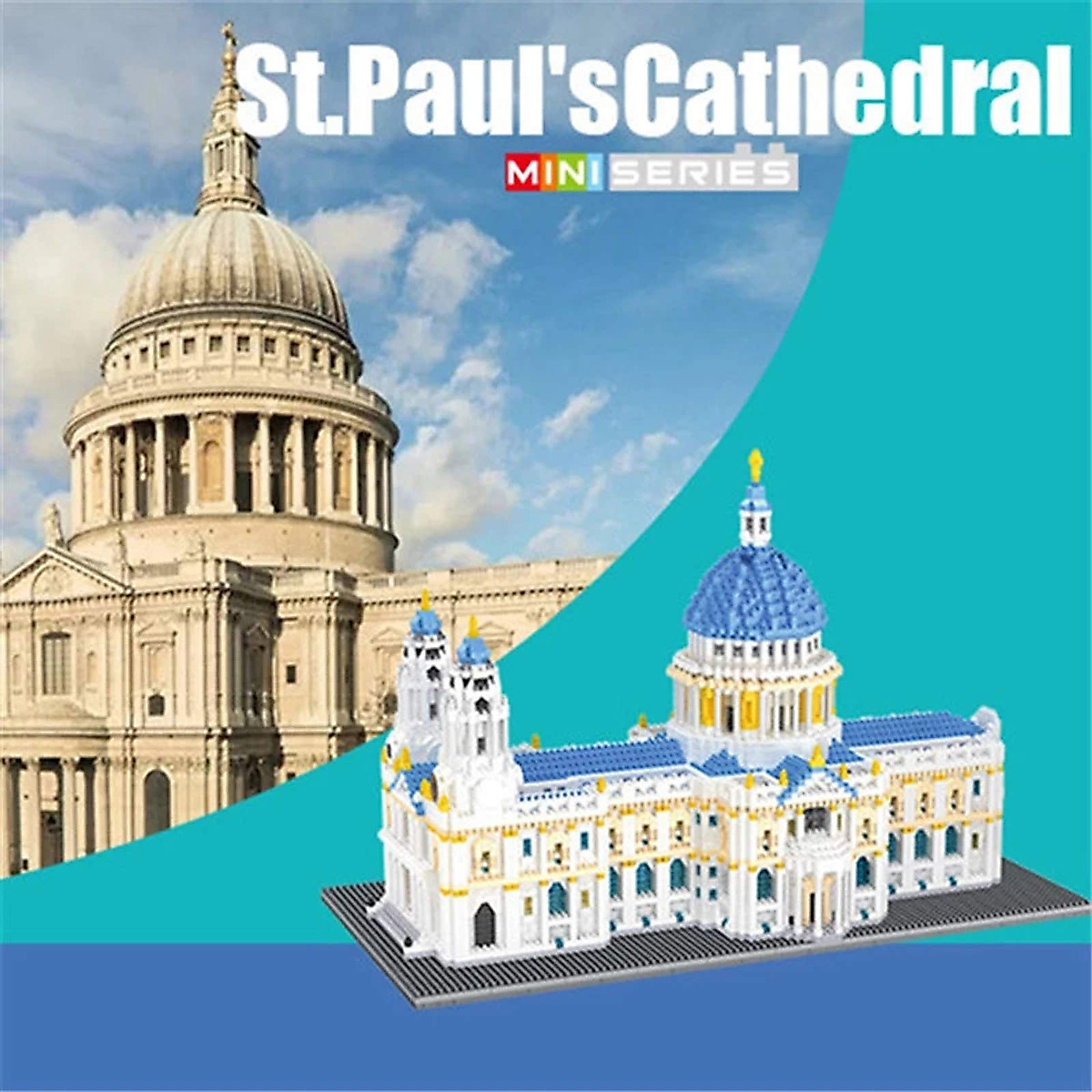 St.Paul's Cathedral Castle Collection Famous Architecture Model Building Block Set (7053pcs ) Micro Mini Bricks Toys Gifts for Kids and Adults
