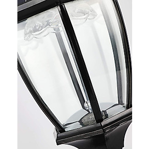 GYDZ Solar Post Lights Outdoor Solar Lamp Post Light for Gate Porch/Stone Pillar, Waterproof Decorative Solar Pillar Light Warm&Cool White, Oil-Rubbed Black Die Cast Aluminum Housing with Clear Glass