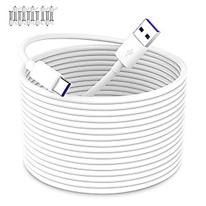 iMangoo USB to USB C Power Cable for CCTV Camera, 33FT/ 10M Type C Power Extension Cable for Xiaomi Mi Security Camera Outdoor Indoor Cord Include 10 Wire Clips Cable Nails(No Data Transfer Support)