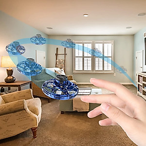 Flying Spinner Mini UFO Drone for Kids, Flying Fidget Spinner UFO Toy Drone, Flying Orb Ball Hand Operated with 360 ° Rotating and LED Lights for Adult and Kids