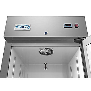 KoolMore 29" Stainless Steel Solid Door Commercial Reach-in Refrigerator Cooler - 19 cu. ft (RIR-1D-SS-19C)