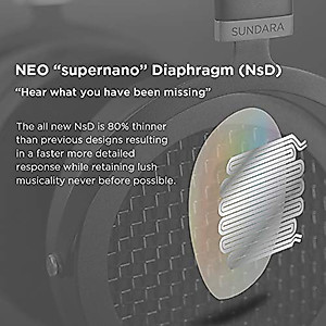 HIFIMAN SUNDARA Over-Ear Full-Size Planar Magnetic HiFi Stereo Wired Headphones for Studio&Audiophiles (Black)