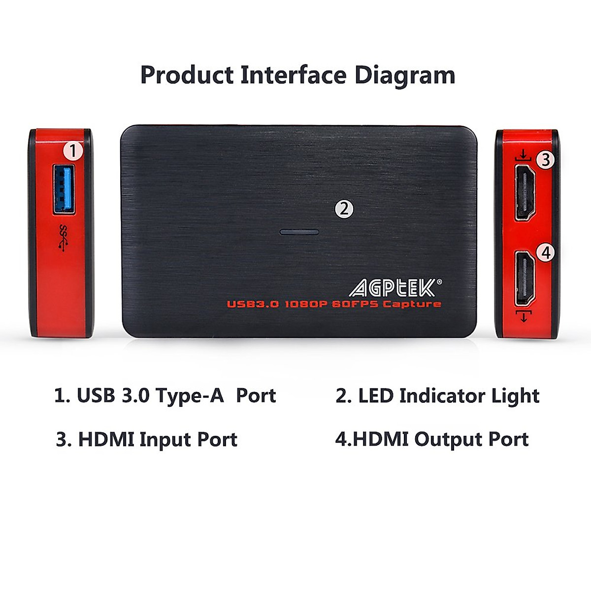 USB3.0 Game Capture Card 4K@30, 4K HDMI Video Capture Live Streaming Record 4K 30 FPS or 1080p120, 1440p60, HDMI Capture Card Work for PS5/PS4/Xbox One/Switch/Camera