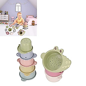 KUIDAMOS Stacking Cups, Early Educational Baby Building Cups Toys for Daily Playing