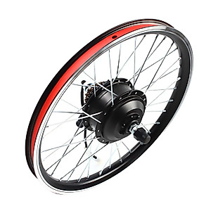 YIYIBYUS 20" Rear Wheel Conversion Kit, 36V 250W Electric Bicycle Conversion Kit E-Bike Tire Hub Motor Assembly Conversion Kit for Both V Brake and Disc Brake
