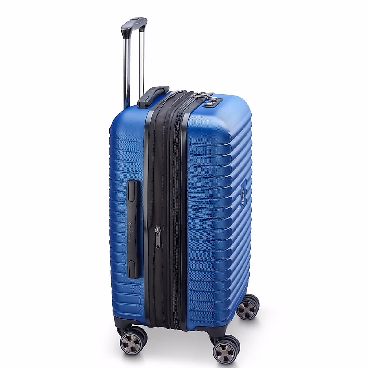 DELSEY PARIS Cruise 3.0 Hardside Expandable Luggage with Spinner Wheels, Blue, Carry on 21 Inch