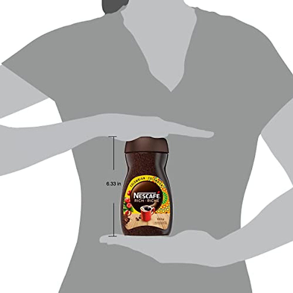 NESCAFE, Rich Colombian, Instant Coffee, 100g/3.5oz., Jar, {Imported from Canada}