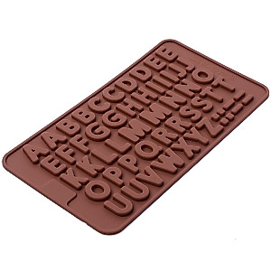 2PK A to Z Letters +Happy Birthday/Numbers/Symbols Mold Chocolate Fondant Decorating Silicone Tray
