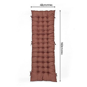 Muellery Rocking Chair Cushion Indoor Patio Soft Cushion Pad 18.9x63in(48x160cm) Brown TPYU134883