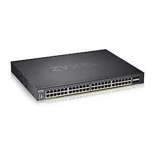 ZYXEL 52-Port PoE Switch Gigabit Ethernet Smart (XGS1930-52HPV2) - Managed, with 48x PoE+ @ 375W, 4x 10G SFP+, Optional Nebula Cloud Management, Rackmount, Limited Lifetime Protection
