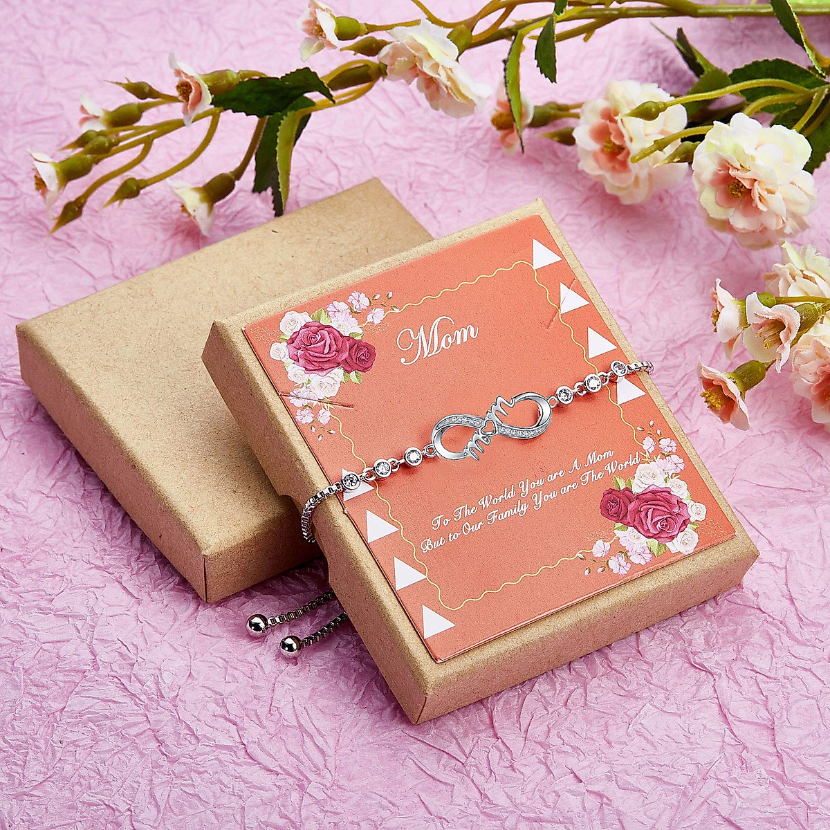 Mothers Day Gifts for Mom Women,Infinity Bracelets for Women,Birthday Jewelry Presents for Mom Wife from Daughter Son Husband