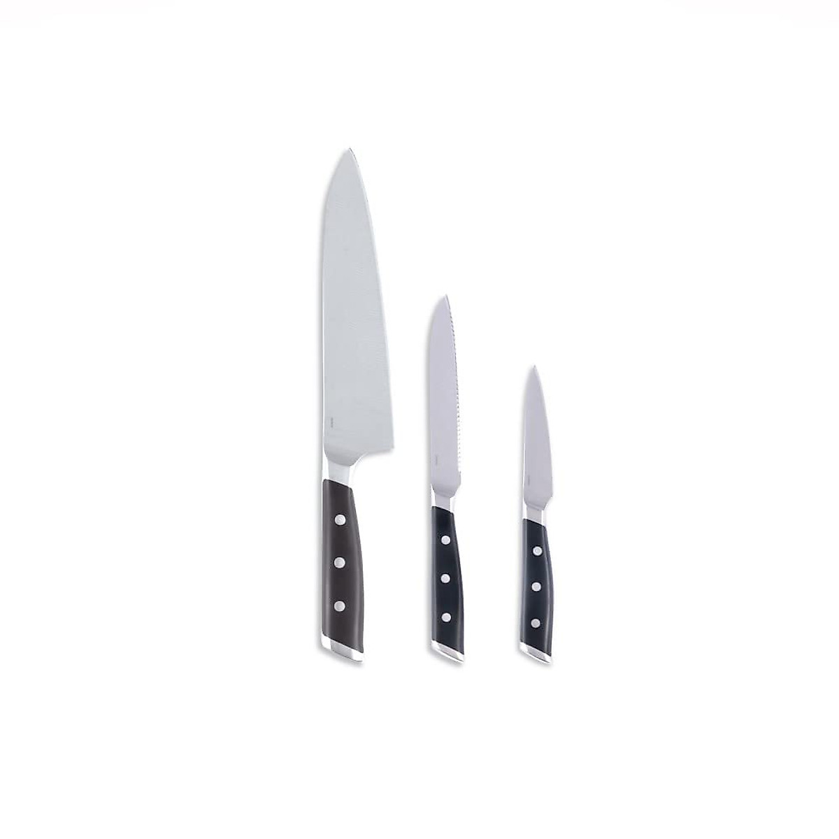 All-Clad Forged German Stainless Steel Chefs Knife, Utility Knife, Paring Knife, 3 Piece, Fully Forged, Expert Precision, Home Kitchen Knife Set, Cookware Knife Block Set, Kitchen Knives, Ultra Sharp
